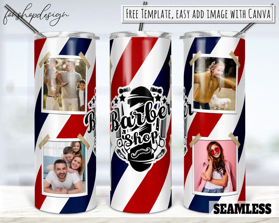 Barber Shop Photo Frame 20oz Skinny Tapered & Straight Tumbler ...