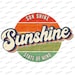Retro Sunshine Vintage Sublimation Png Sun Shine State of - Etsy