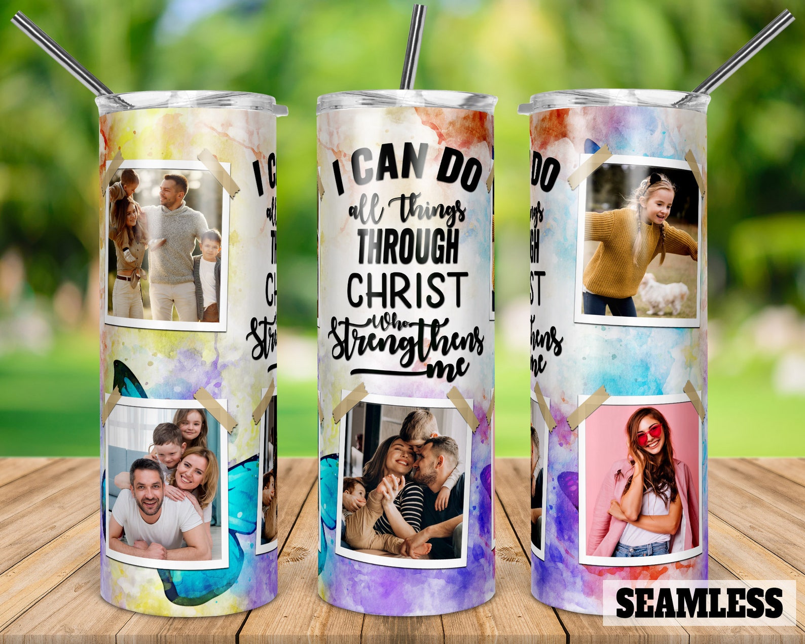 Christian Bible Verse Photo Frame 20oz Skinny Tapered & | Etsy