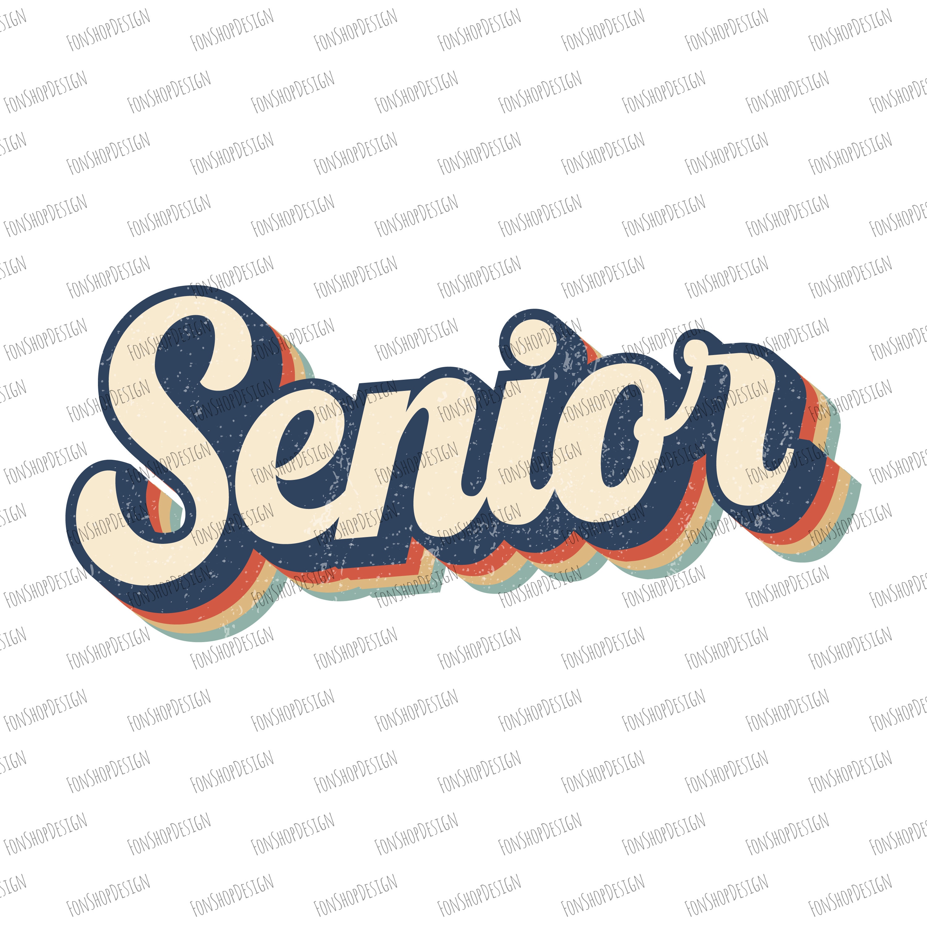 Retro Vintage Senior Png Sublimation Graduation High School - Etsy