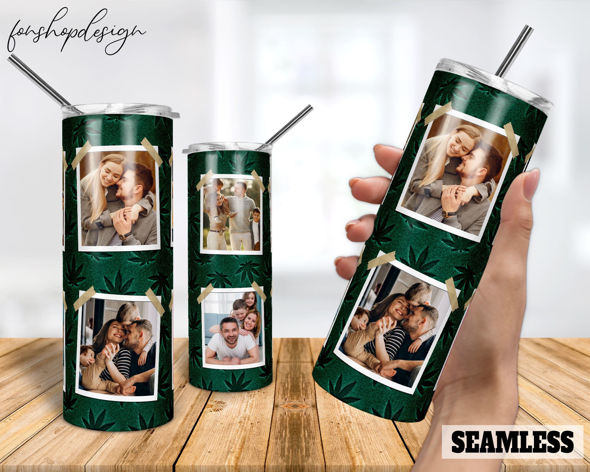 Tooled Leather Marijuana Leaf Weed Photo Frame 20oz Skinny - Etsy