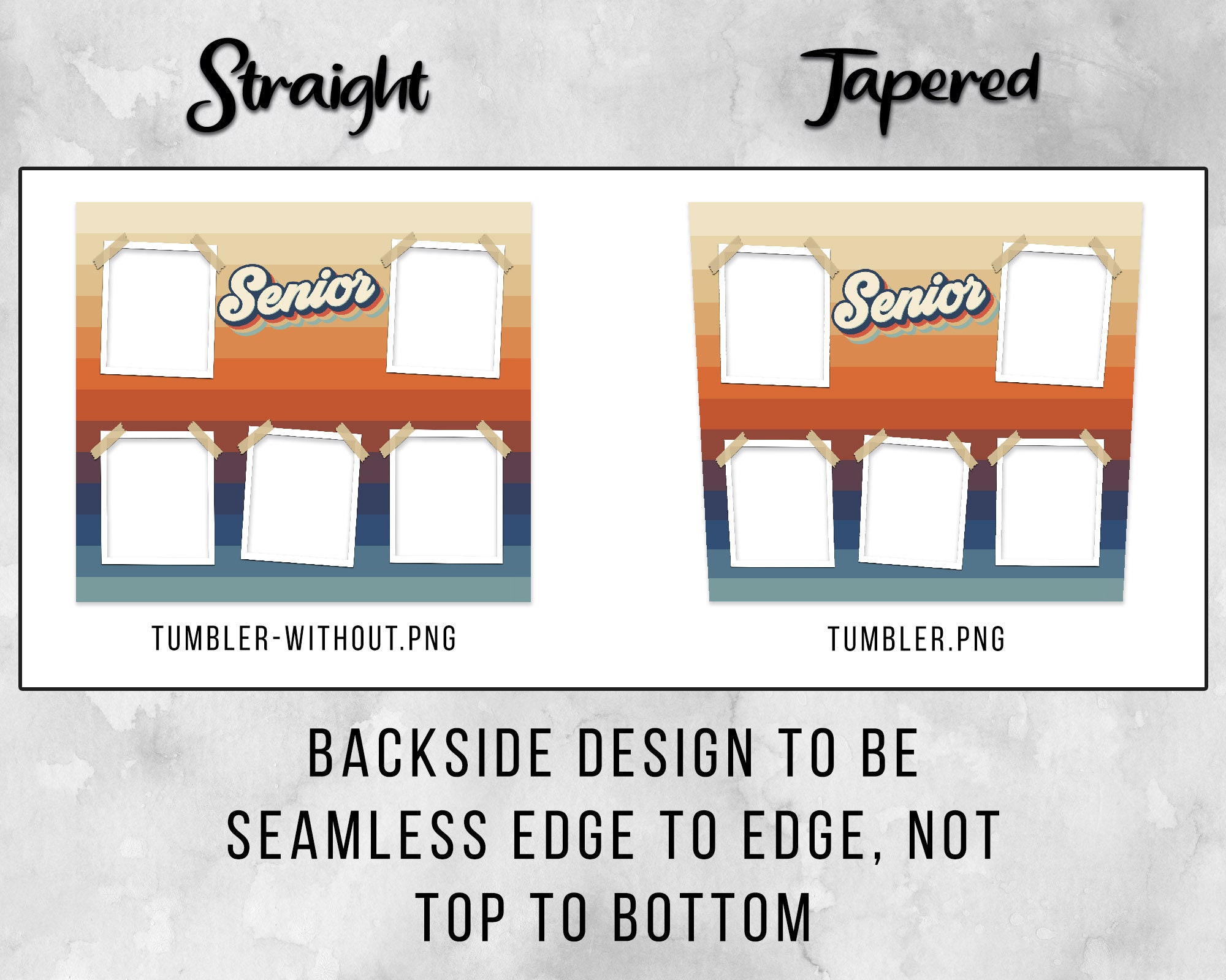 Retro Vintage Senior Photo Frame 20oz Skinny Tapered & - Etsy