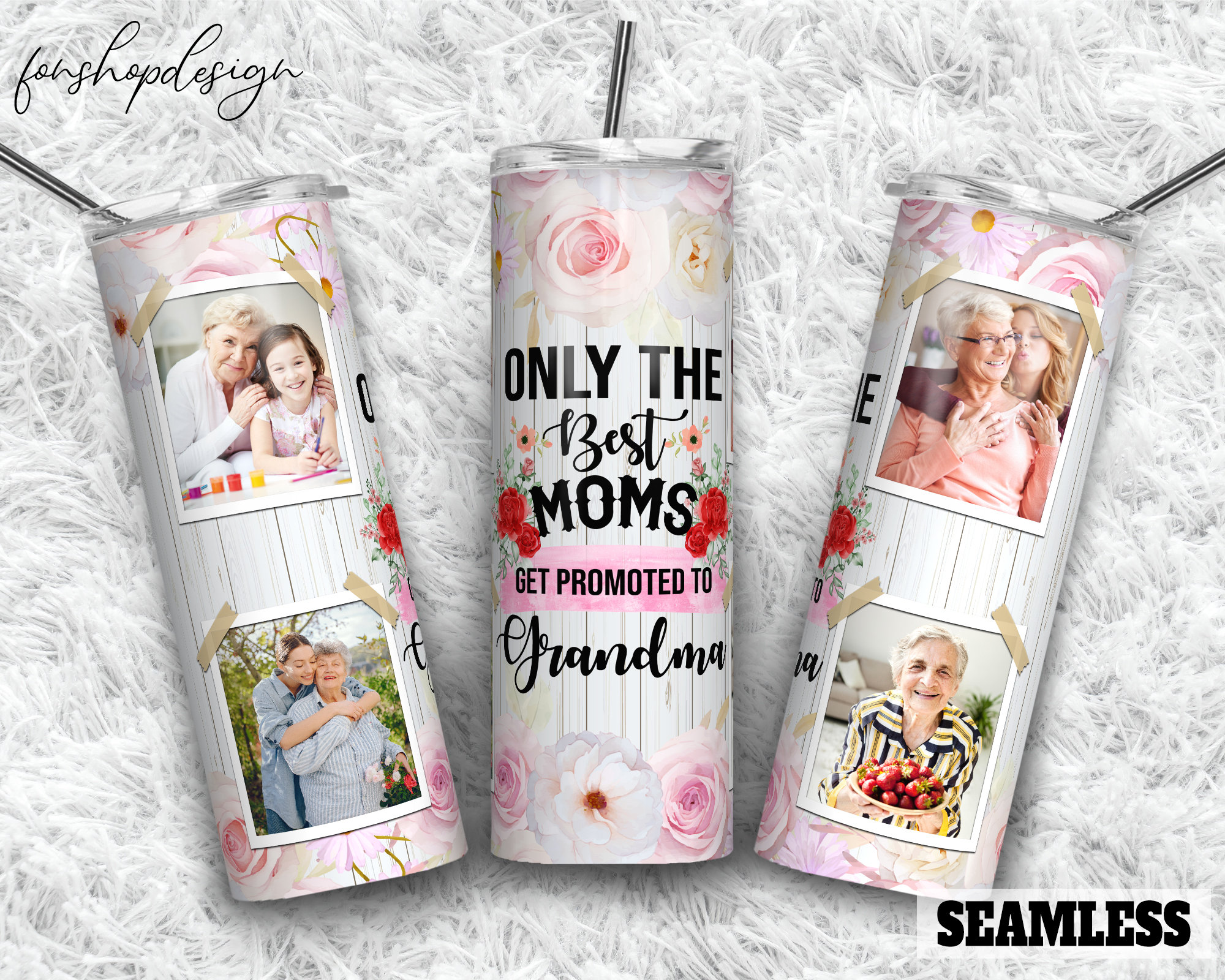 Best Grandma Photo Frame 20oz Skinny Tapered & Straight - Etsy