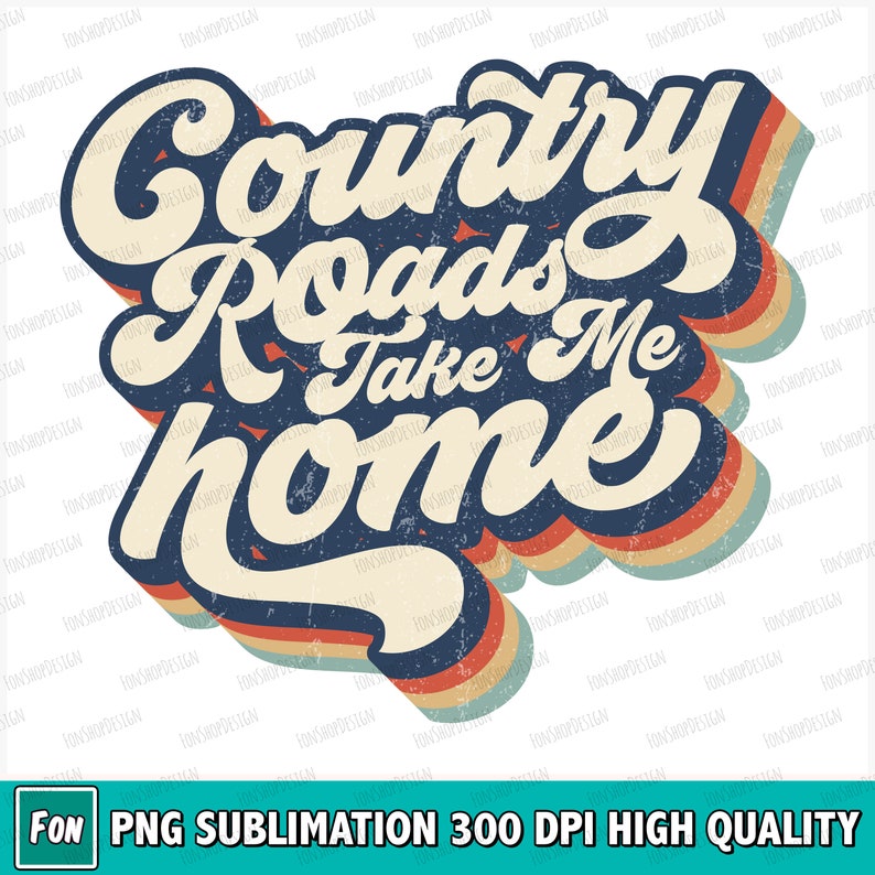 Retro Country Roads PNG, Vintage Truck Sublimation Design (digital ...