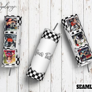 Race Tumbler, Checked Flag, Photo Frame Tumbler, 20 Oz Tumbler, Skinny ...