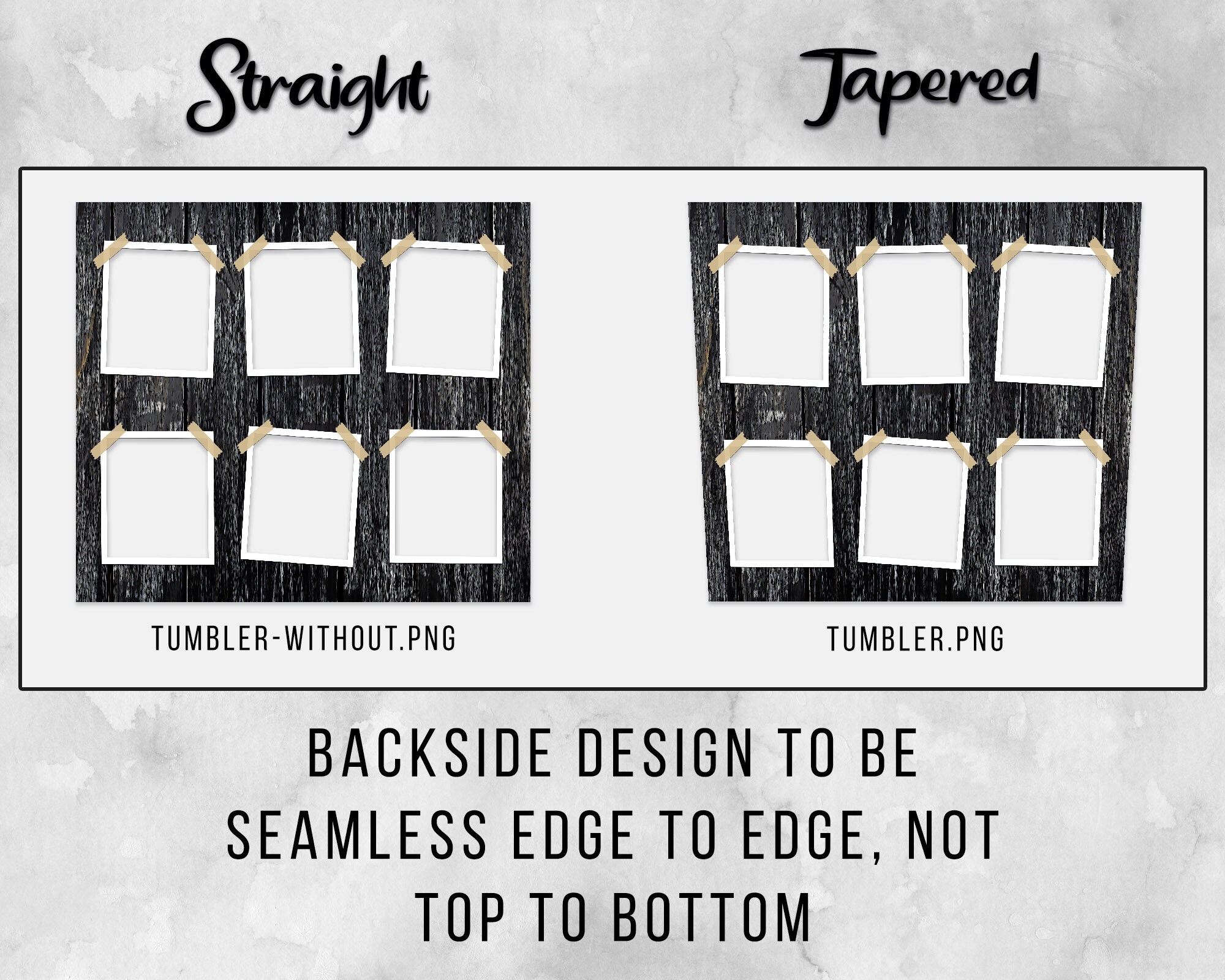 Wood Seamless Photo Collage Frame 20oz Skinny Tapered Straight - Etsy