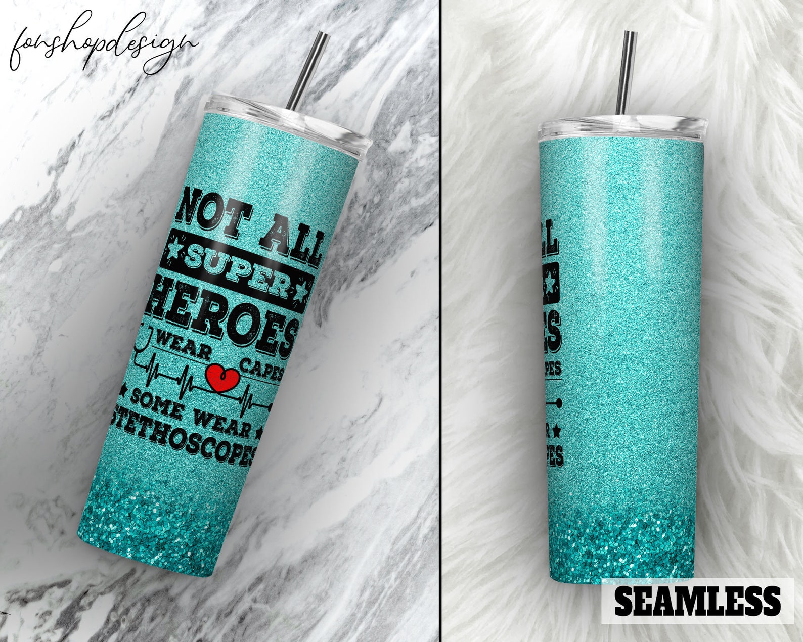 Nurse Super Power Cna Seamless 20oz Skinny Tapered & Straight - Etsy