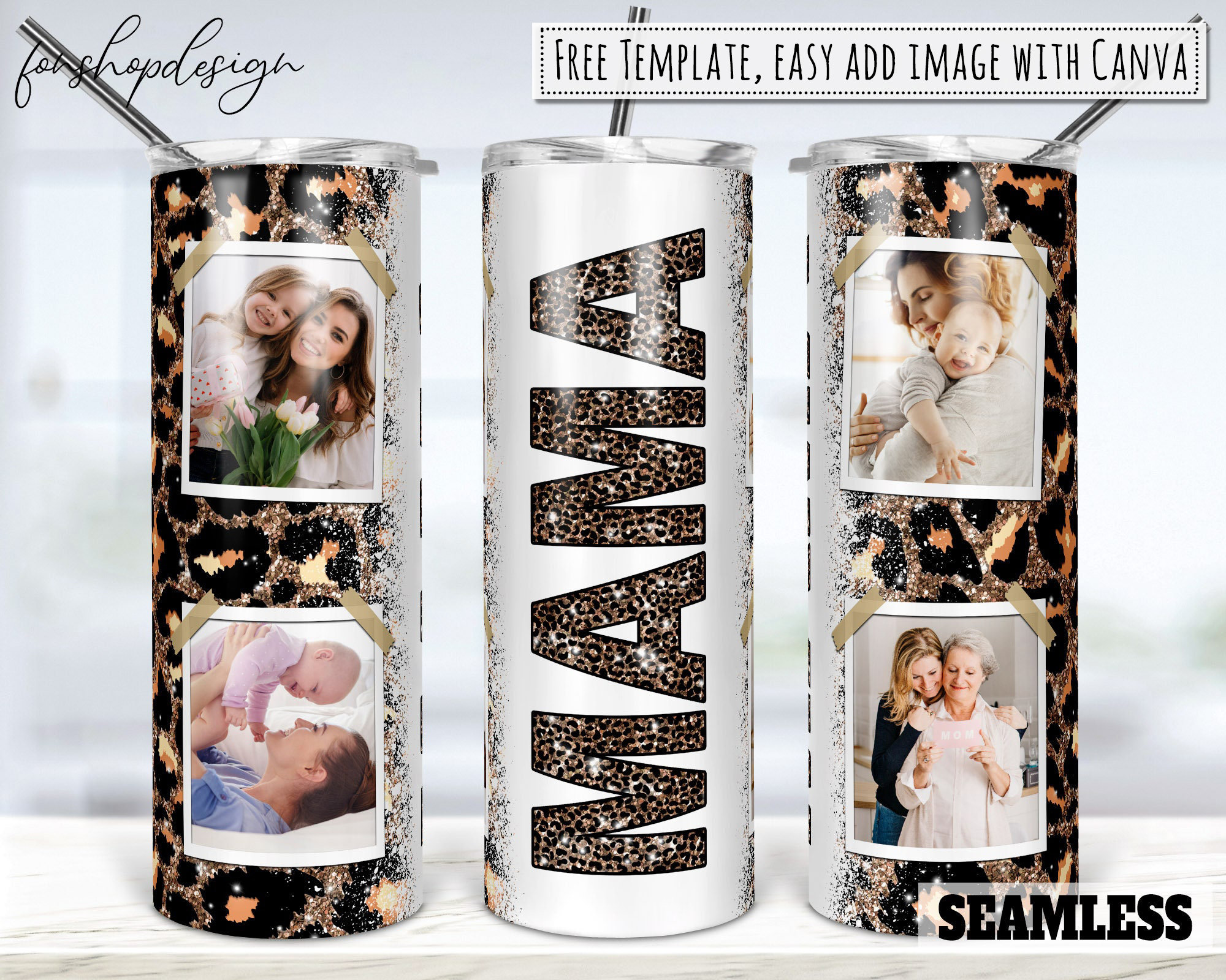 Mama Photo Frame 20oz Skinny Tapered & Straight Tumbler - Etsy