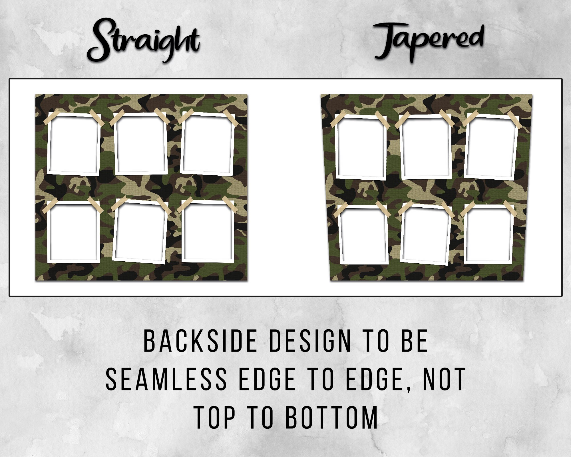 Camouflage Camo Photo Frame 20oz Skinny Tapered & Straight | Etsy