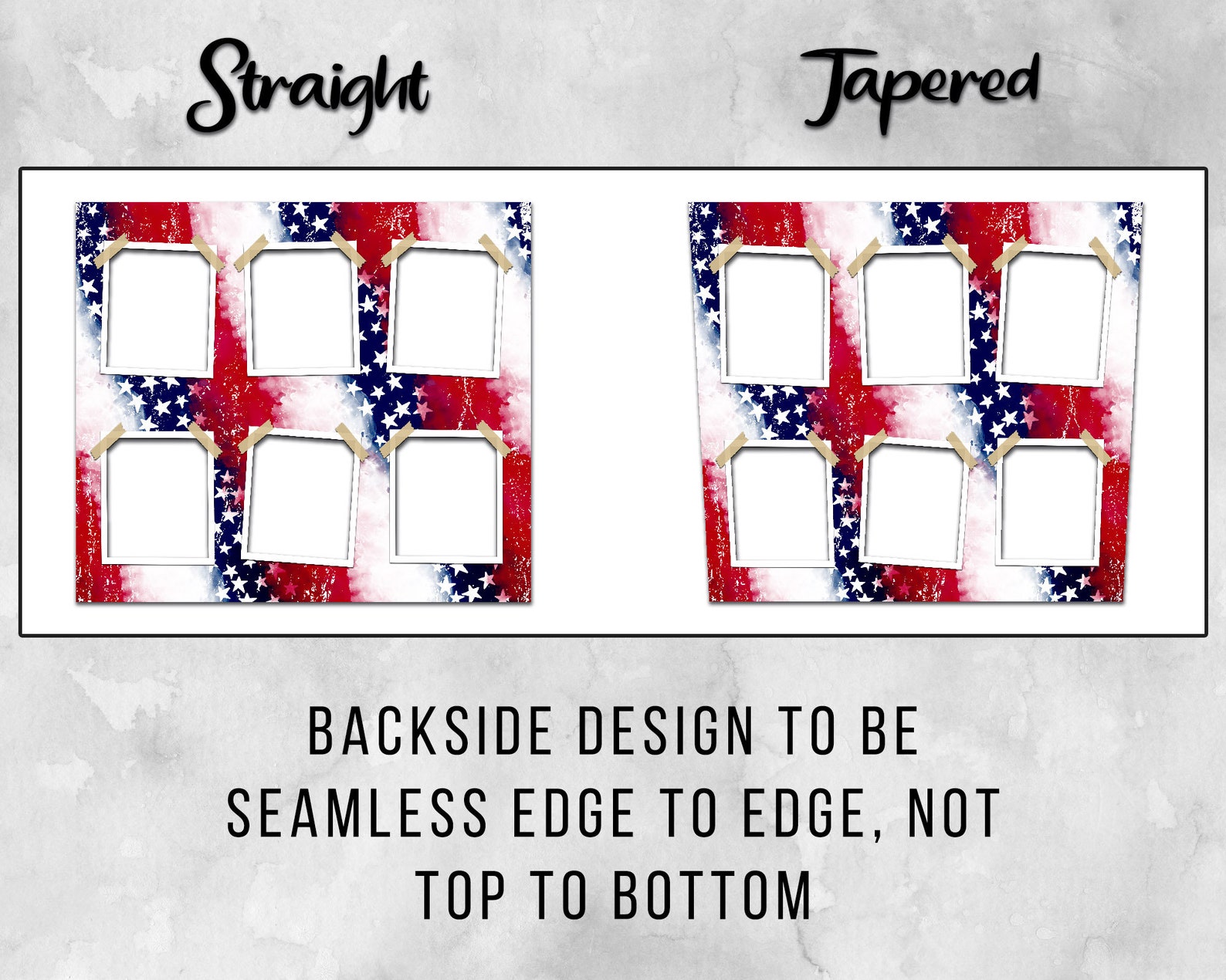 Red White and Blue Photo Frame 20oz Skinny Tapered & Straight | Etsy