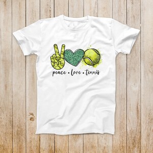 Peace Love Tennis Sublimation Png Digital Download, Peace Love Tennis ...