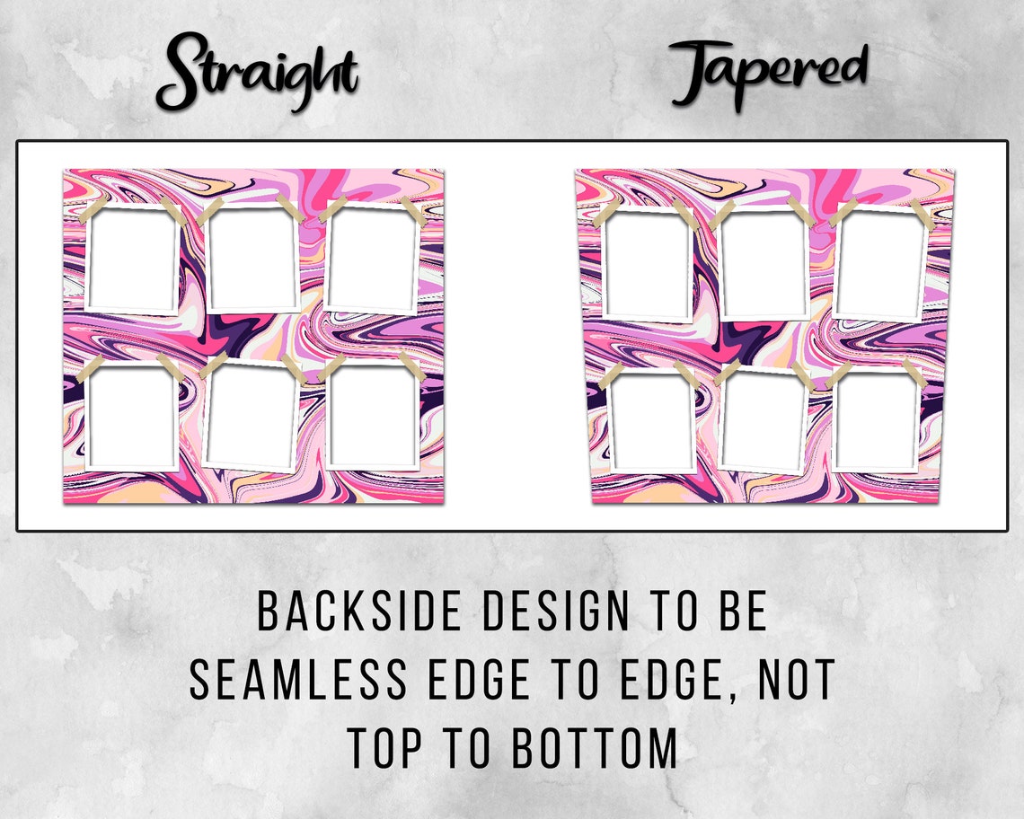 Agate Marble Photo Collage Frame 20oz Skinny Tapered and | Etsy