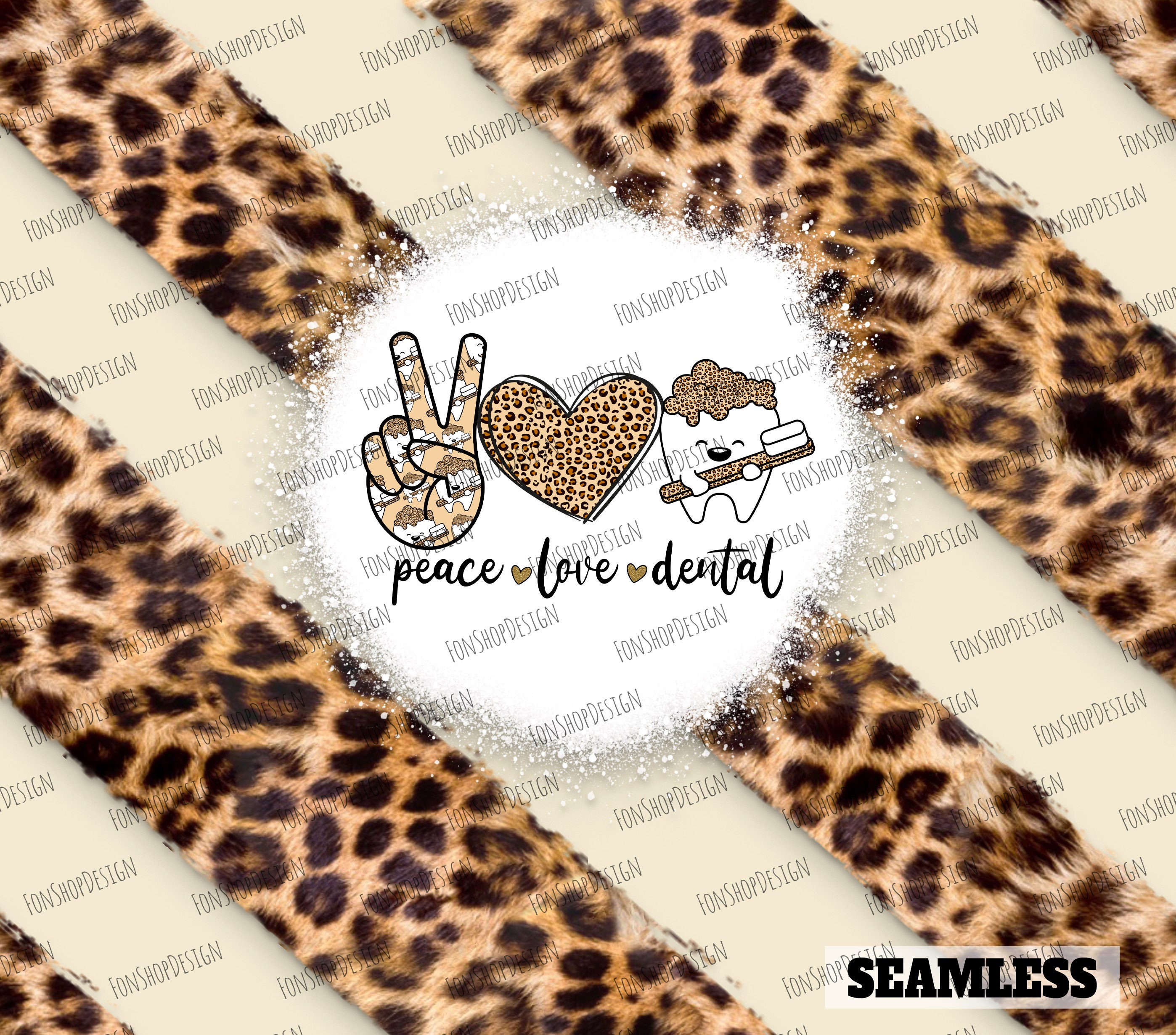 Peace Love Dental Seamless 20oz Skinny Tapered & Straight - Etsy