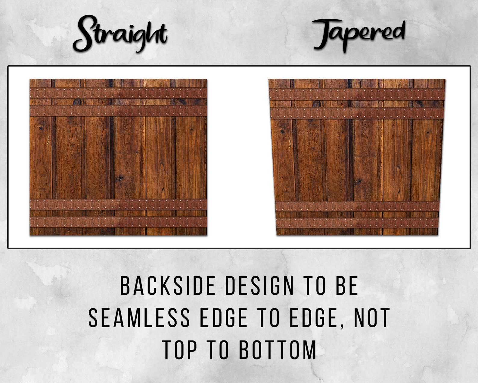 Whiskey Barrel Seamless 20oz Skinny Tapered & Straight Tumbler | Etsy