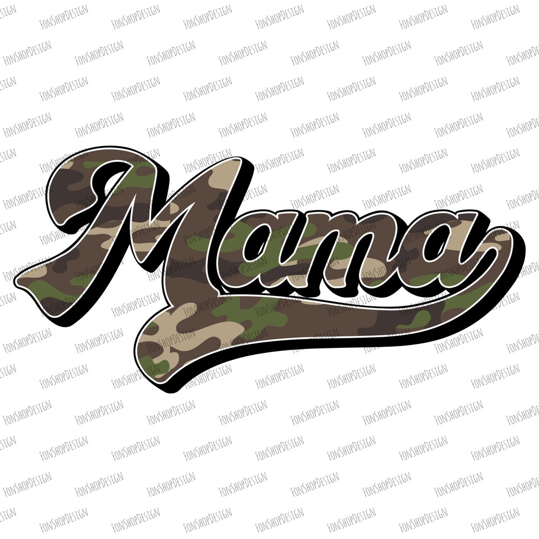 Retro Camouflage Mama Vintage Sublimation Png, Camo Mama Png Design ...