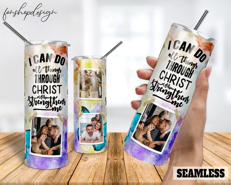 Christian Bible Verse Photo Frame 20oz Skinny Tapered & Straight ...