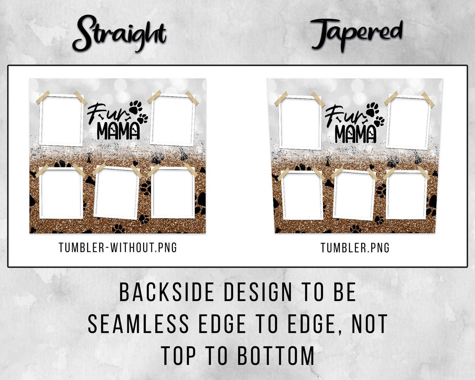 Dog Fur Mama Photo Frame 20oz Skinny Tapered & Straight - Etsy