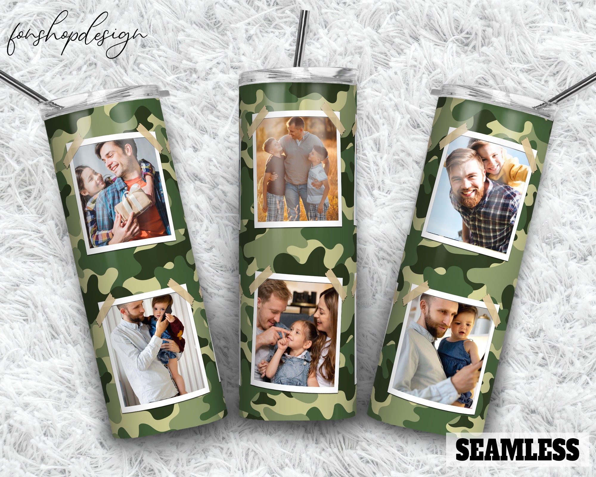 Soldier Military Camouflage Combo Photo Frame 20oz Skinny - Etsy