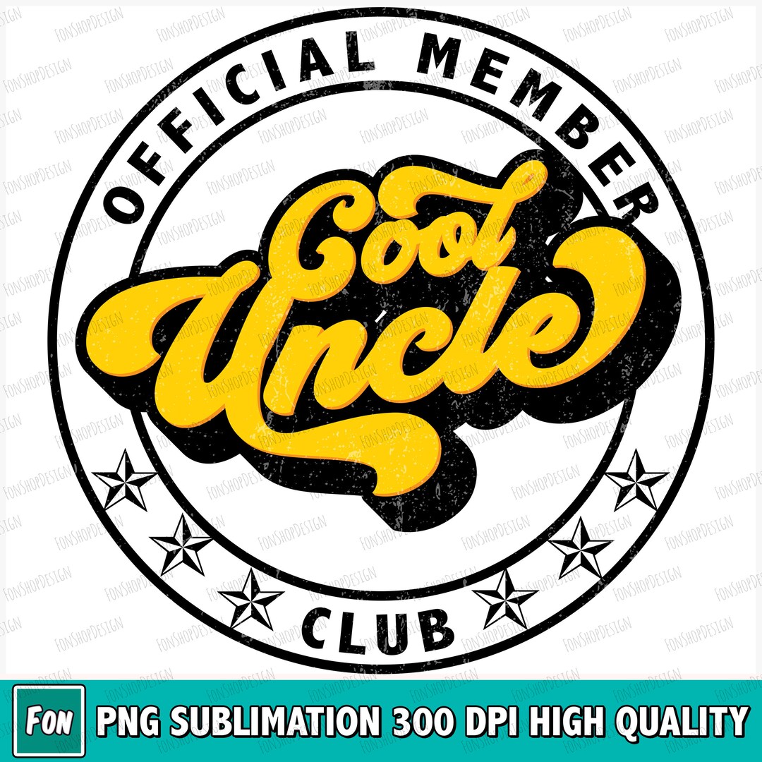 Cool Uncle Retro Png Sublimation, Cool Announcement Vintage Design ...