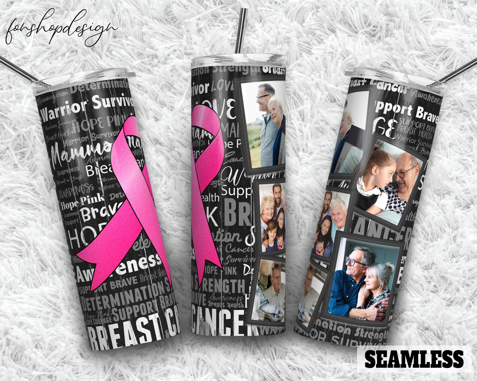 Glitter Awareness Ribbon Word Art Breast Cancer Photo Frame - Etsy