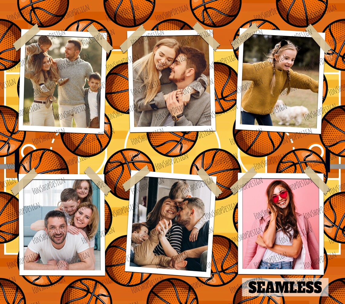 Basketball Photo Frame 20oz Skinny Tapered & Straight Tumbler | Etsy