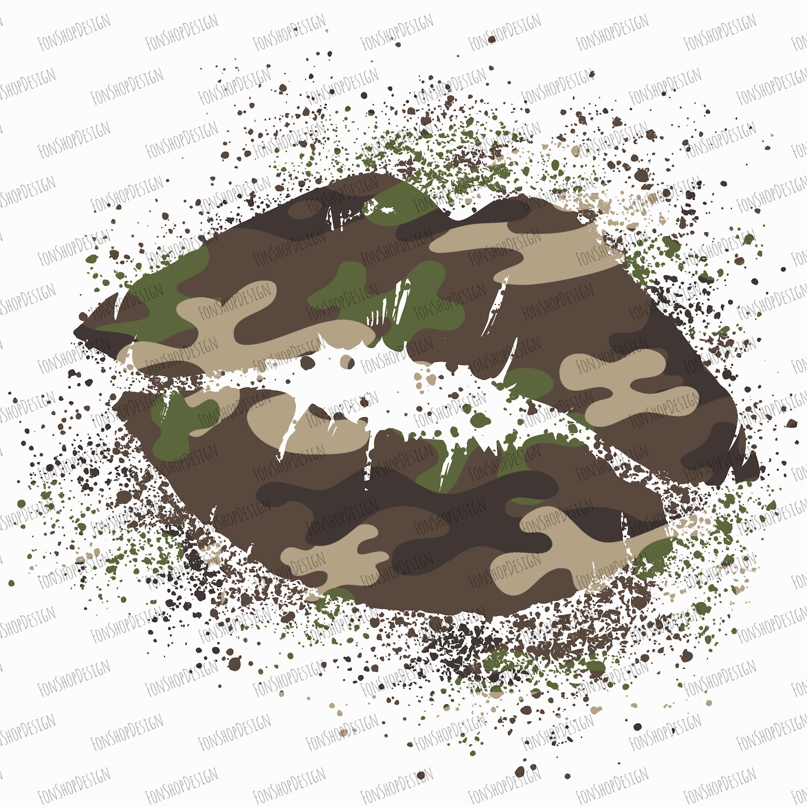 Camo Lips Png Camouflage Sublimation Lips Png Design - Etsy