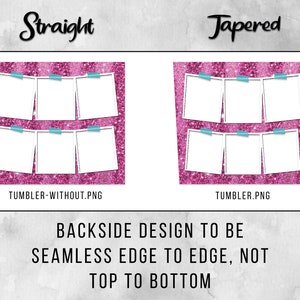 Pink Glitter Photo Frame 20oz Skinny Tapered and Straight Tumbler ...