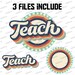 Retro Teach Back to School Teaching Retro Sublimation - Etsy