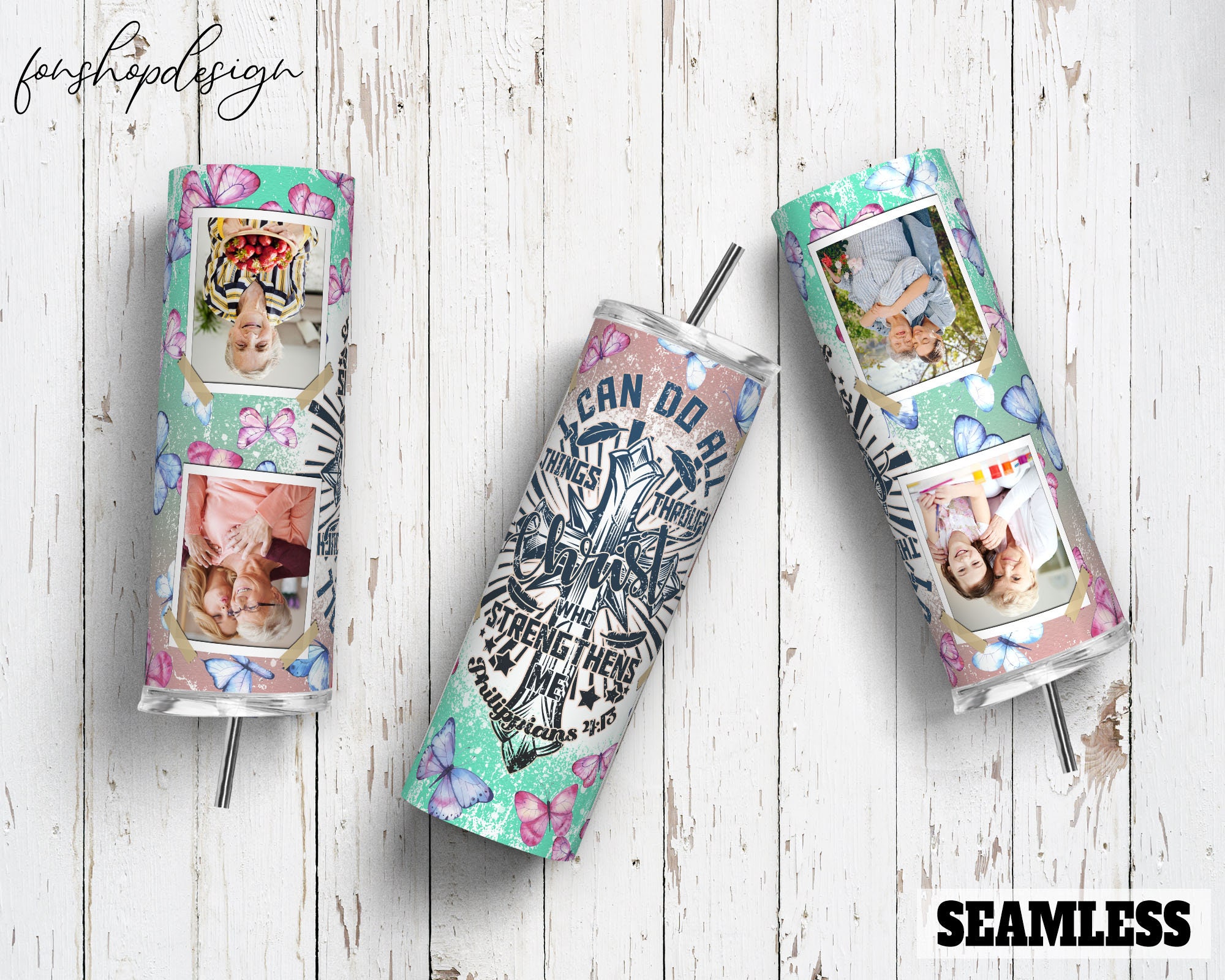 Christian Bible Verse Photo Frame 20oz Skinny Tapered & - Etsy