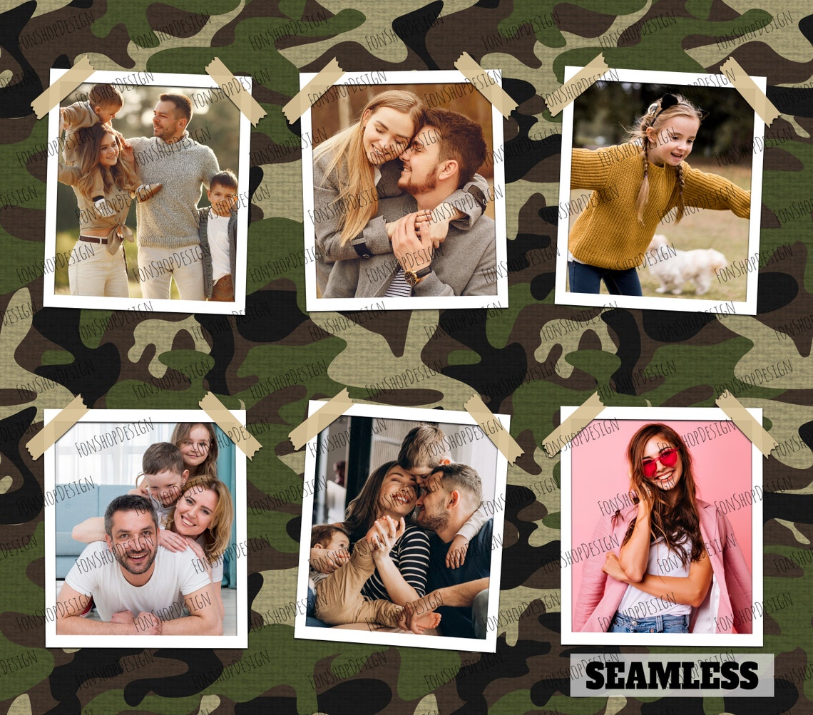 Camouflage Camo Photo Frame 20oz Skinny Tapered & Straight | Etsy