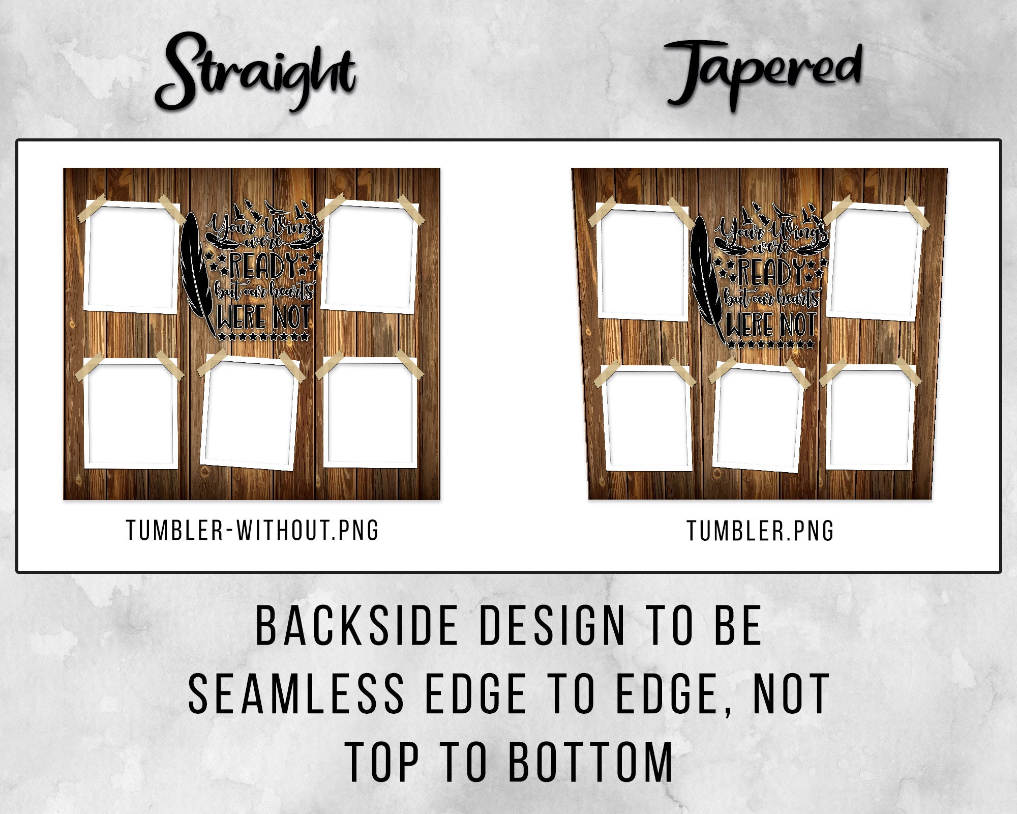 Memorial Wings Were Ready Photo Frame 20oz Skinny Tapered & - Etsy