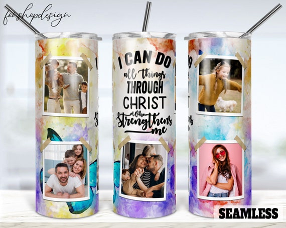 Christian Bible Verse Photo Frame 20oz Skinny Tapered & - Etsy