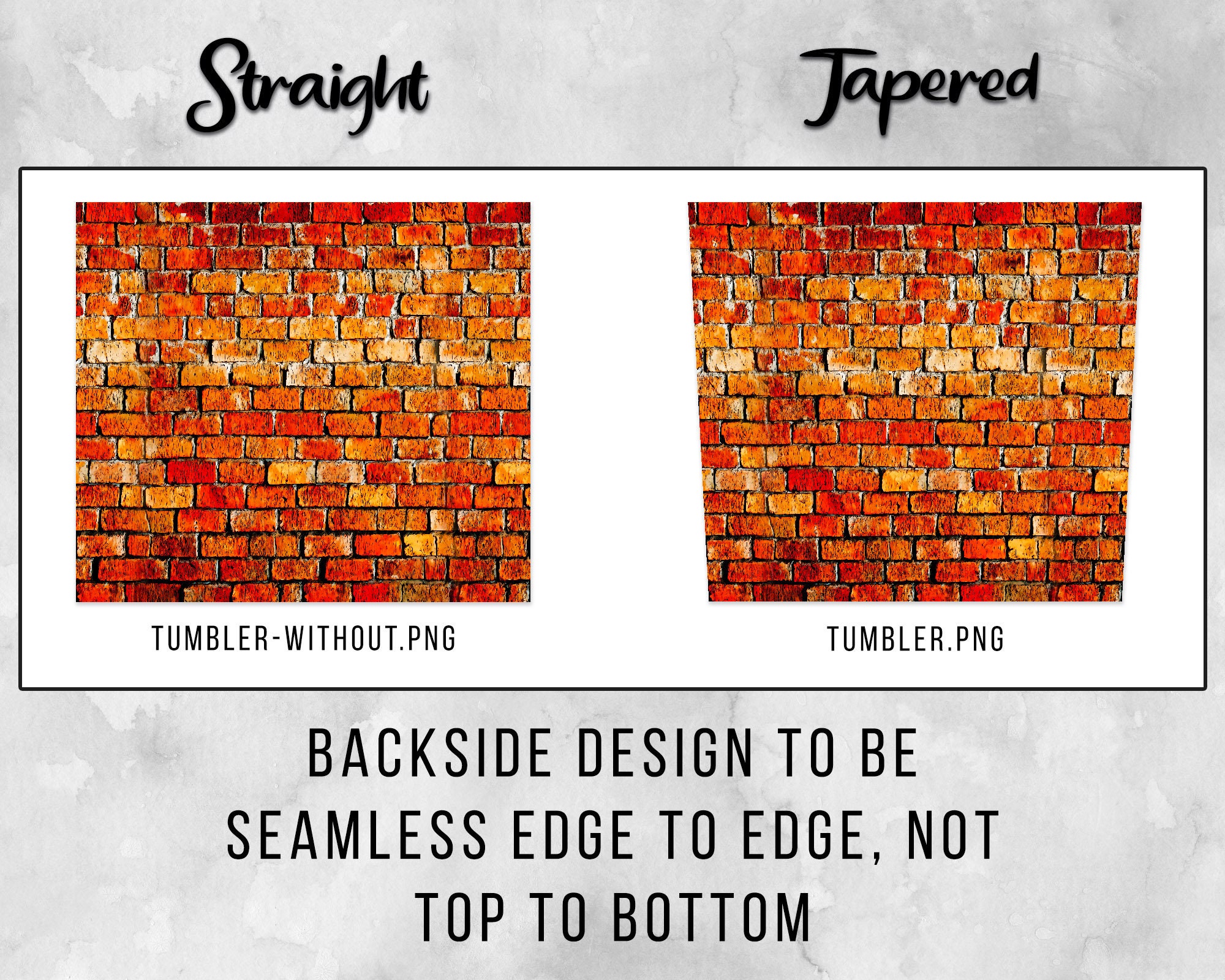 Brick Wall Seamless 20oz Skinny Tapered & Straight Tumbler - Etsy