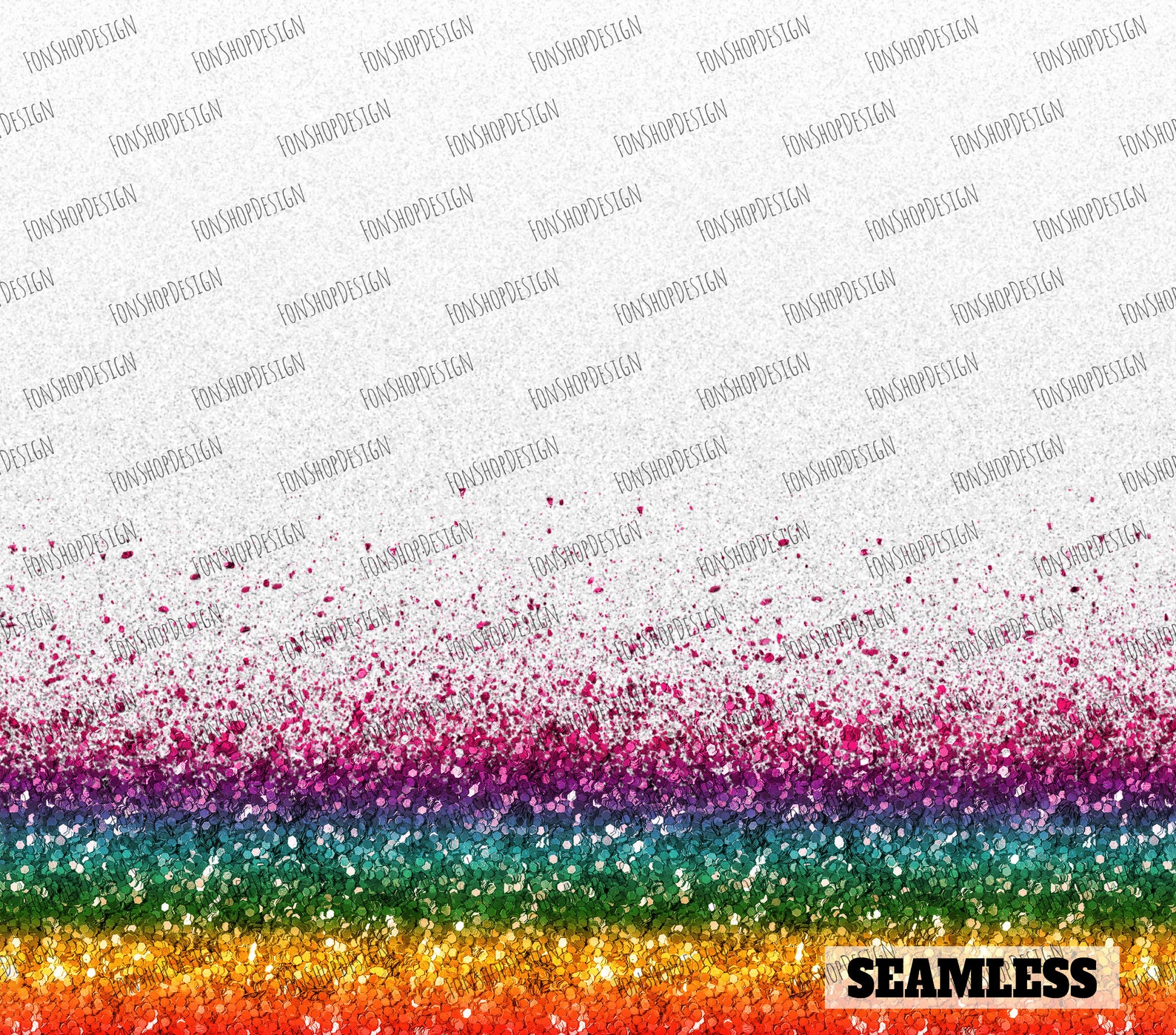 Glitter Confetti Rainbow Seamless 20oz Skinny Tapered & | Etsy