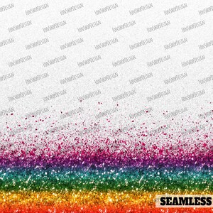 Glitter Confetti Rainbow Seamless 20oz Skinny Tapered & | Etsy