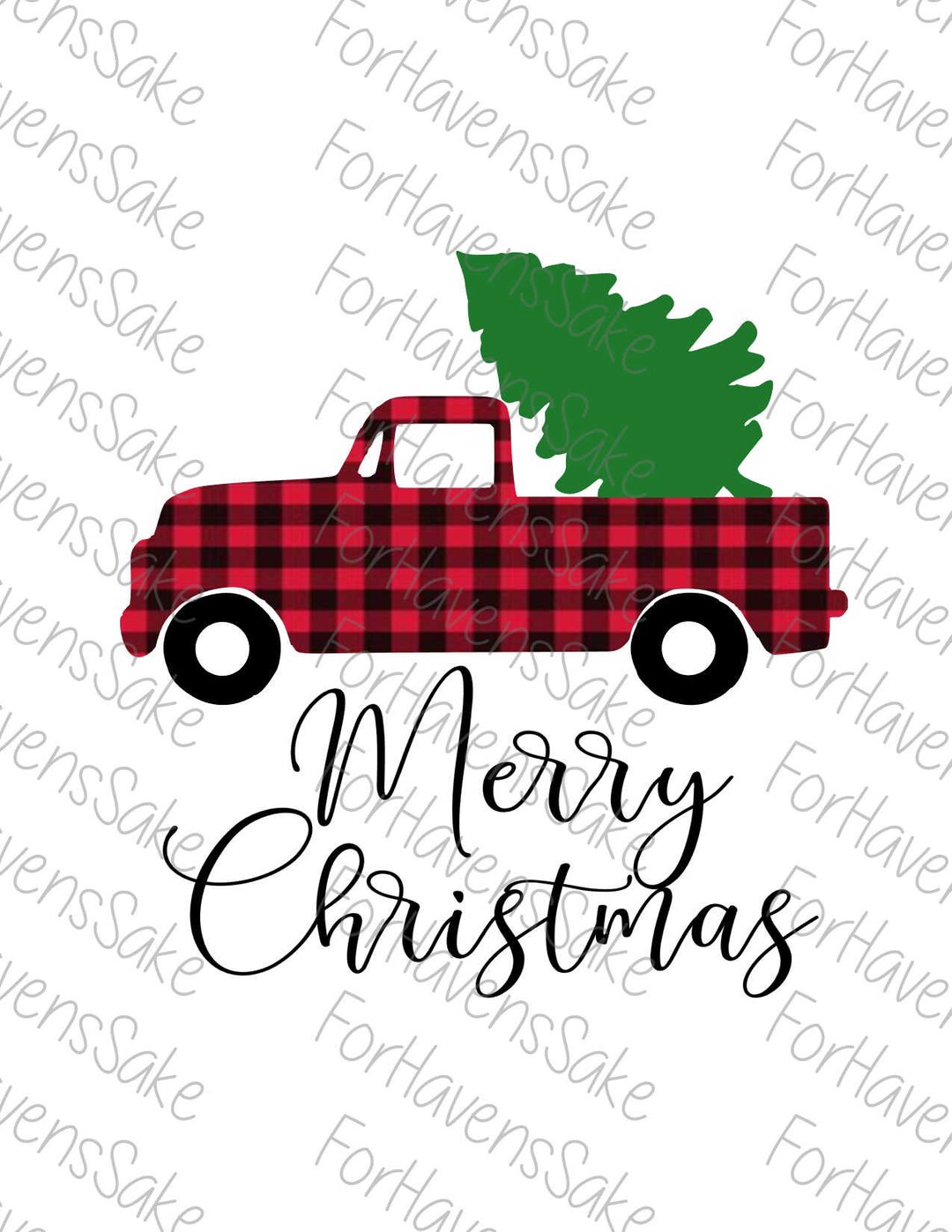 Digital | Buffalo Plaid Truck Svg | Christmas Truck Svg | Christmas ...