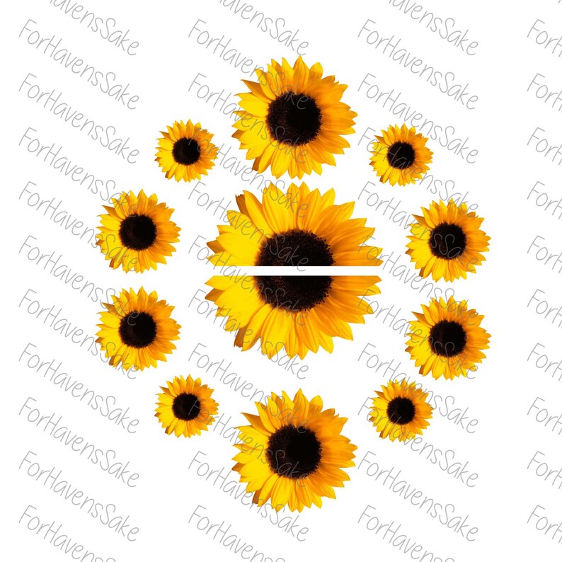 Digital Sunflower SVG PNG JPG Digital - Etsy