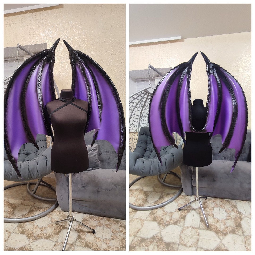 Purple Bat Wings Costume Wings Cosplay Costumevampire - Etsy
