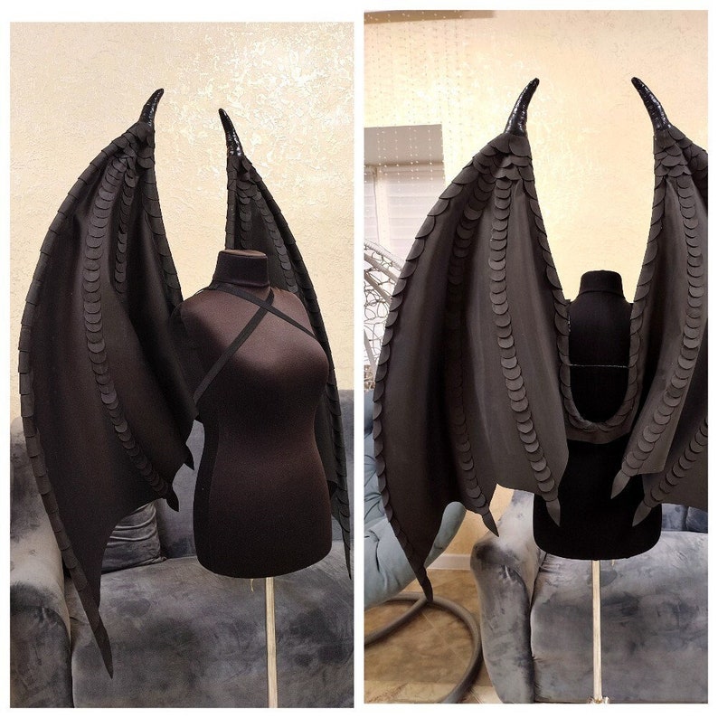 Bat Wings Costume Cosplay Wings Costume Vampire Costume Etsy
