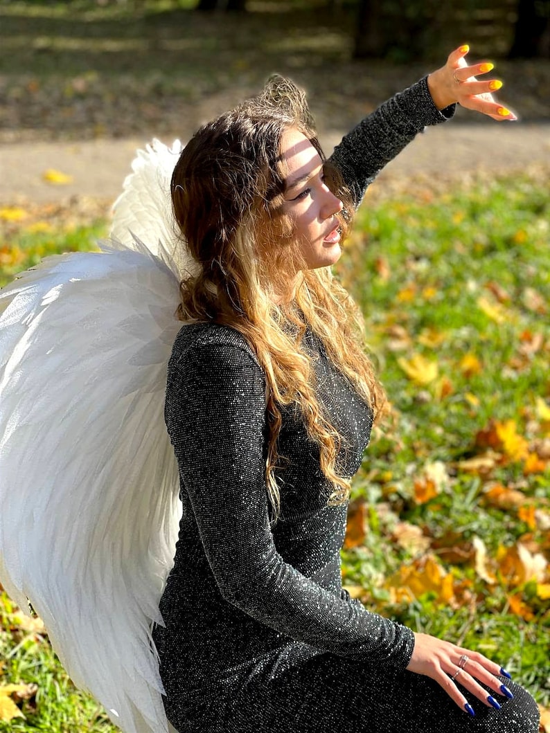 Fluffy White Angel Wings/angel Cosplay Costume/angel Costume for Party ...