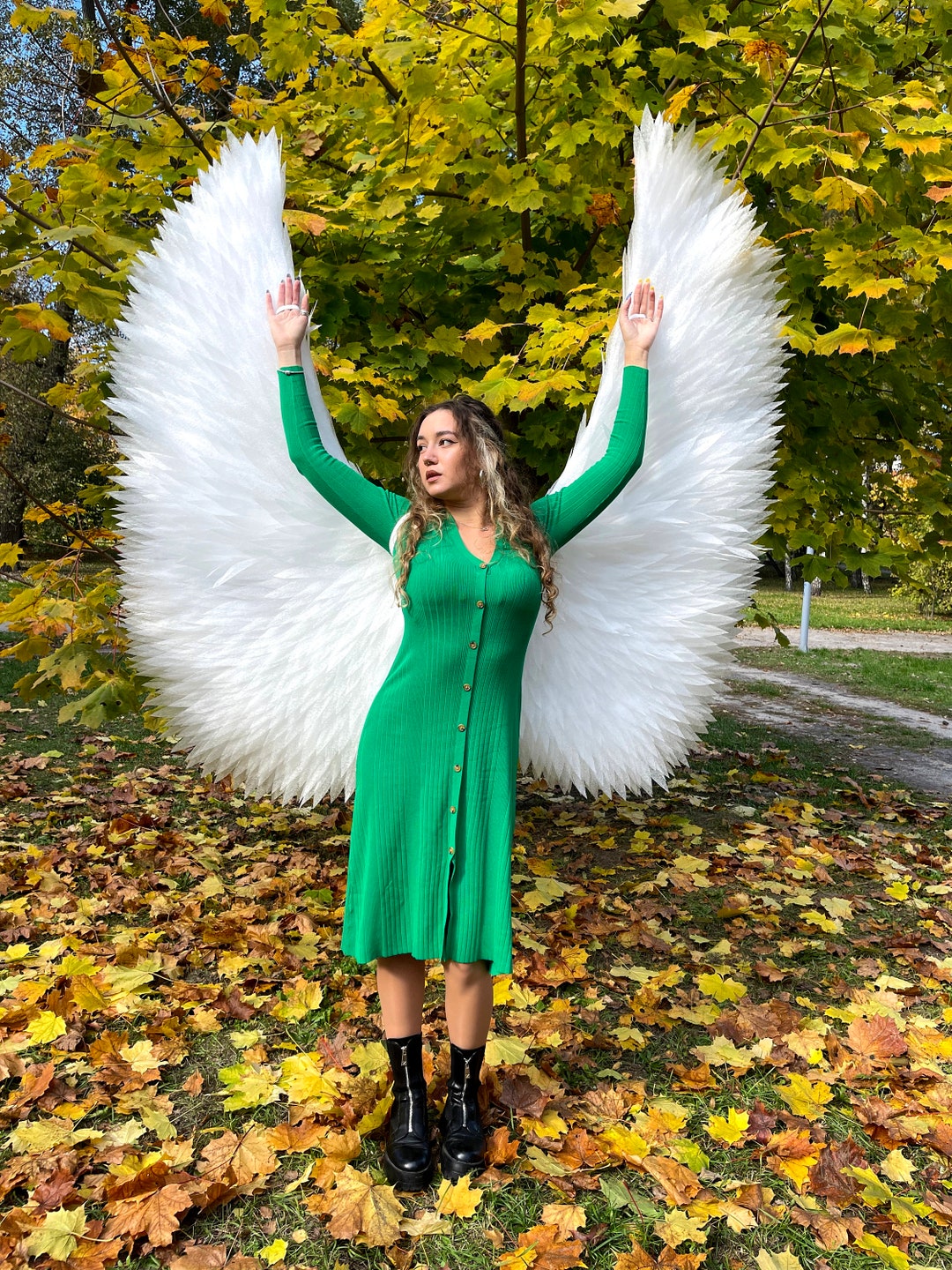 Large White Dance Movable Angel Wings,wings for Ballet Show, Photo ...