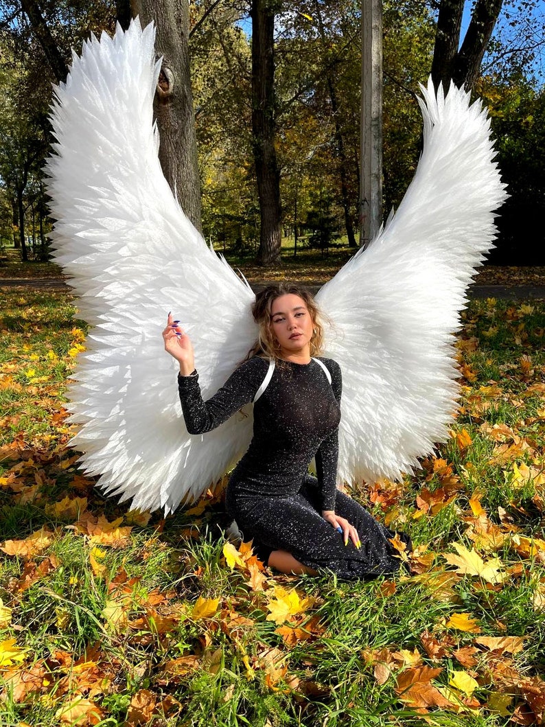 Big White Angel Wings/raised Butterfly Wings/angel Costume for - Etsy