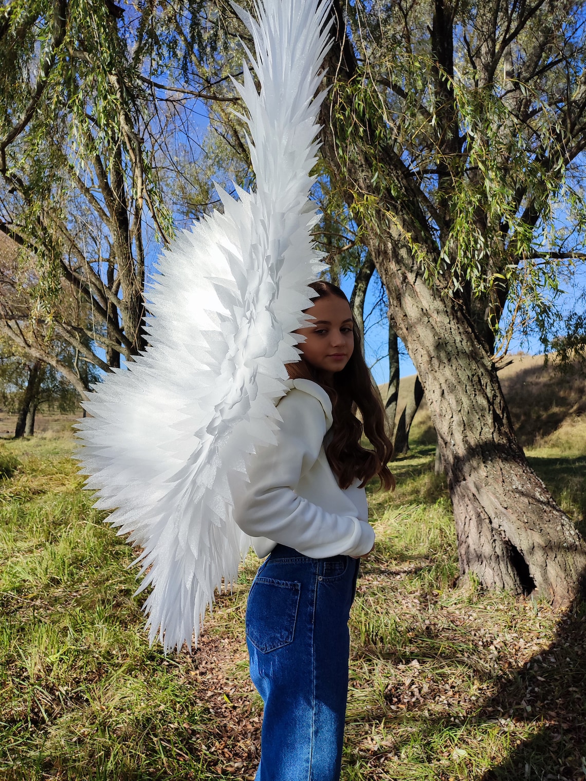 Big White Angel Wingsbig Angel Costume for Adultsfairy Wings - Etsy