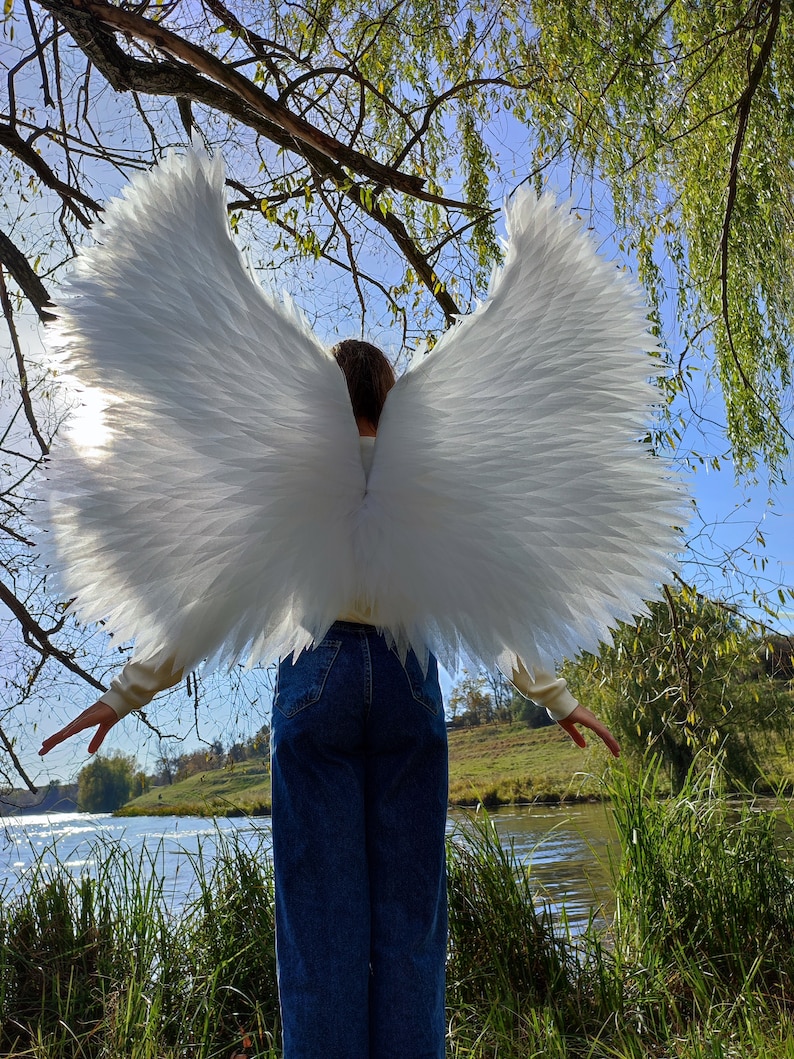 Big White Angel Wingsbig Angel Costume for Adultsfairy Wings - Etsy