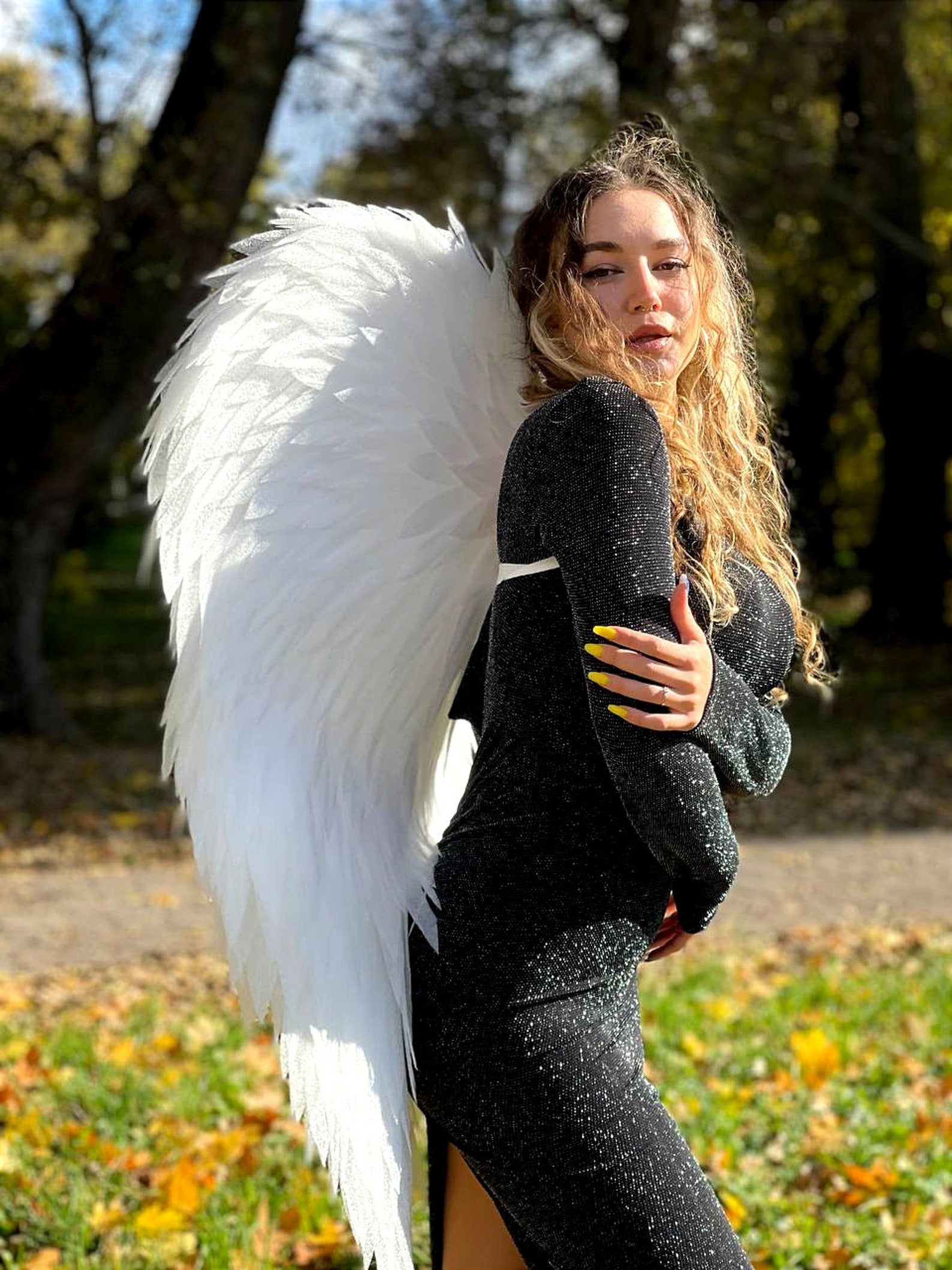 Fluffy White Angel Wings/angel Cosplay Costume/angel Costume - Etsy