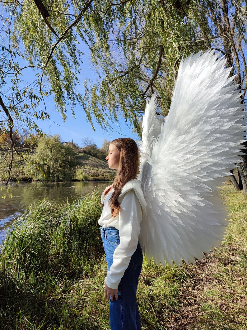 Big White Angel Wingsbig Angel Costume for Adultsfairy Wings - Etsy