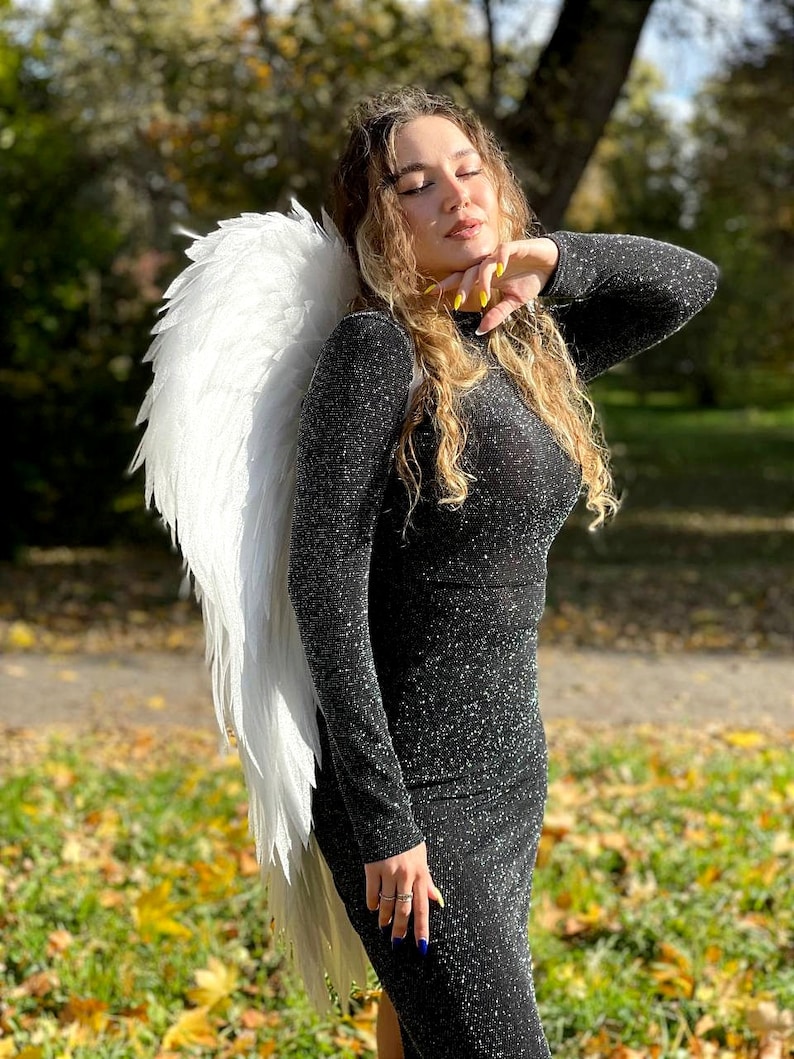 Fluffy White Angel Wings/angel Cosplay Costume/angel Costume for Party ...