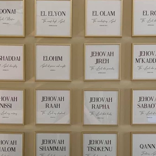 The 7 Names of God Bundle Bible Verse Printable Wall Art Set - Etsy