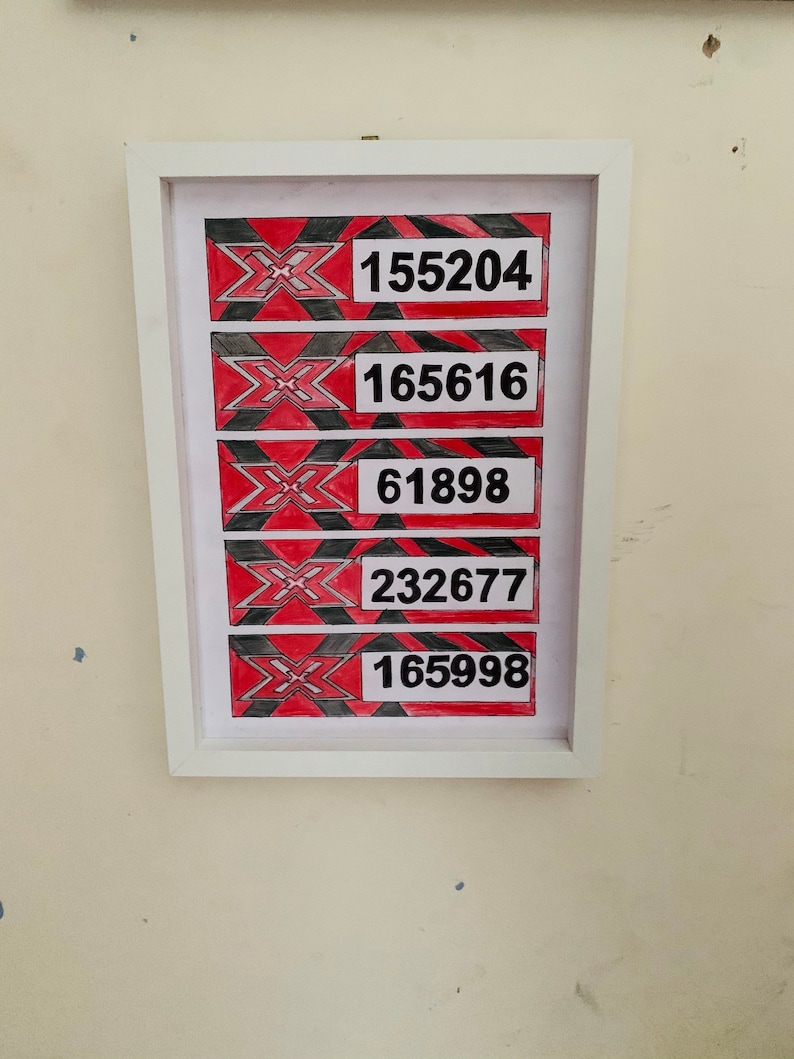 One Direction X factor Audition Numbers Print | Etsy
