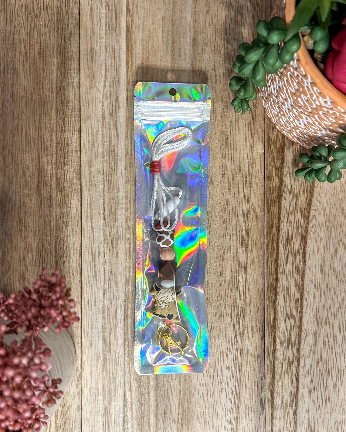 Lanyard-white-highland Cow-cow Print - Etsy
